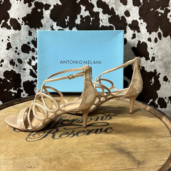 ANTONIO MELANI | Shoes | Antonio Melani Gold Sandalsheels | Poshmark